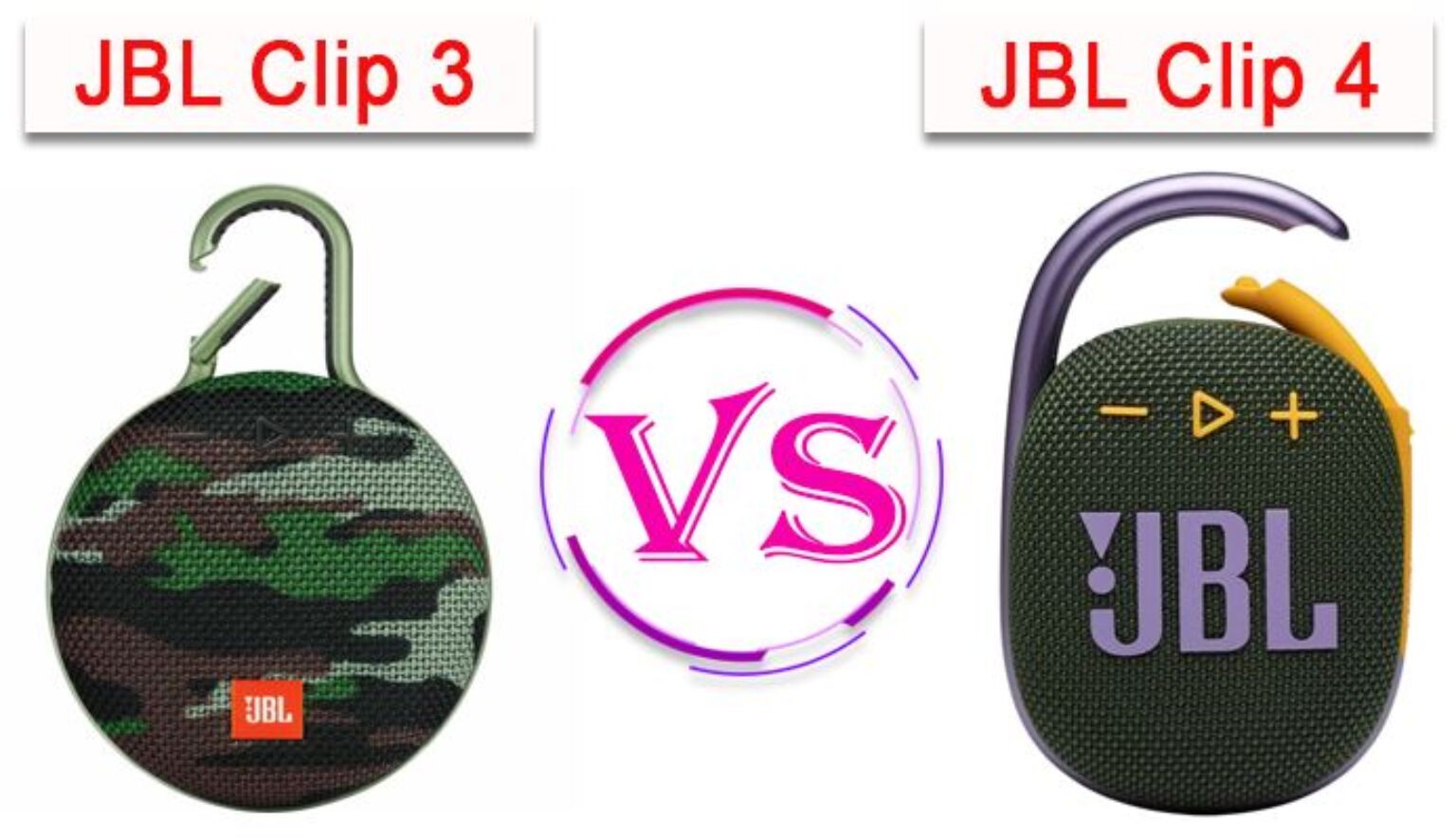 JBL Clip 3 vs Clip 4: 2024 comparison